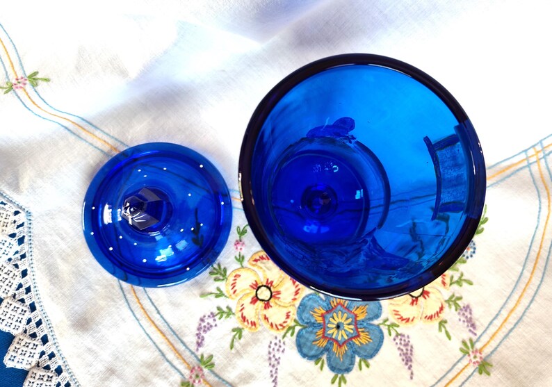 Fenton Cobalt Blue Nativity Candy Jar BIRTH OF A SAVIOR - Etsy