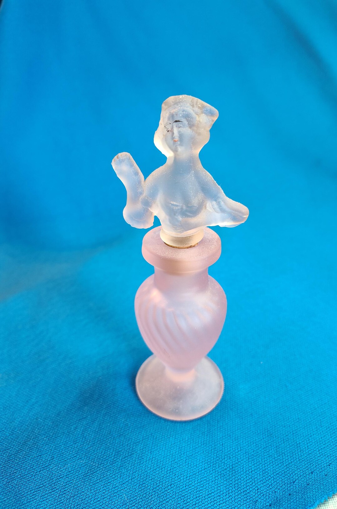 Lady Perfume Bottle, Pink and White Frosted, MARRIED - Etsy