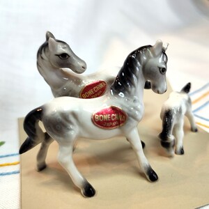 Miniature Japan Bone China Horse Family - Etsy