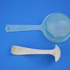Plastic Strainer and Cream Dipper, Vintage - Etsy
