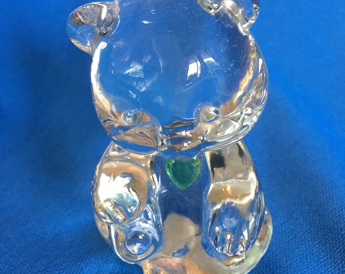 Fenton Birthstone Bear, August, Light Green - Etsy
