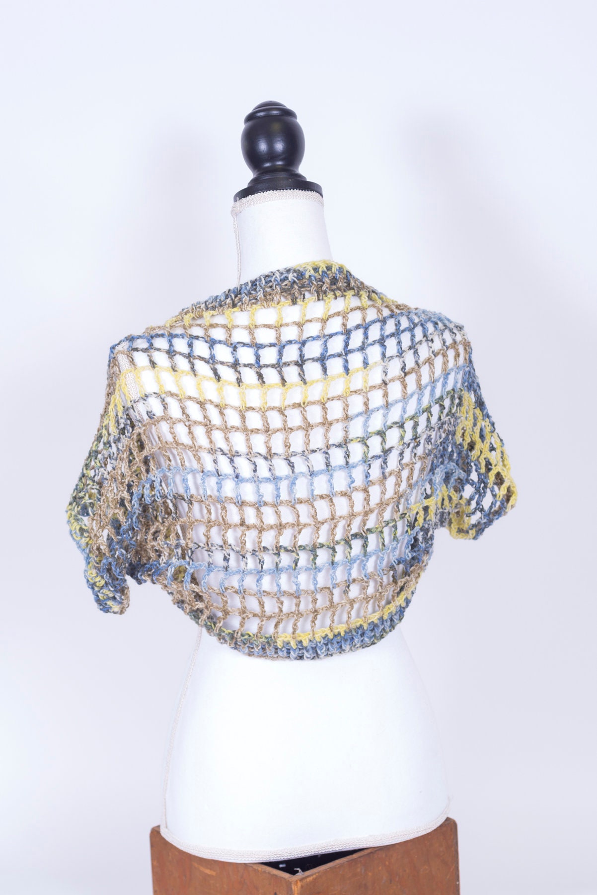 Crocheted Mesh Cocoon Cover Up/shawl - Size XS/S - 4 Colors Available ...