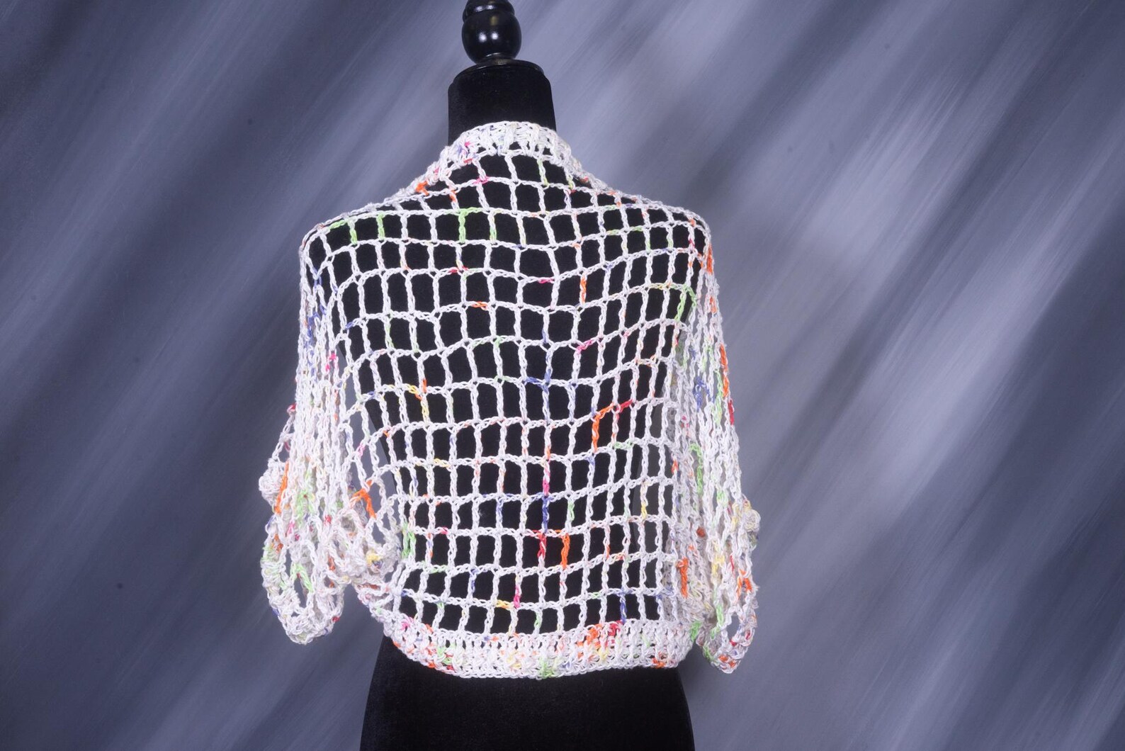 Crocheted Mesh Cocoon Cover Up/shawl/shrug - Size M/L - 5 Colors ...