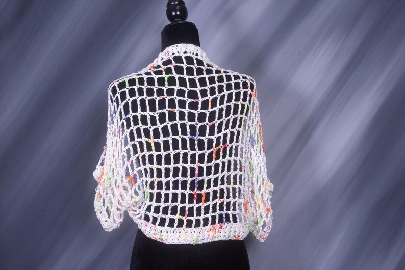 Crocheted Mesh Cocoon Cover Up/shawl/shrug - Size M/L - 5 Colors ...