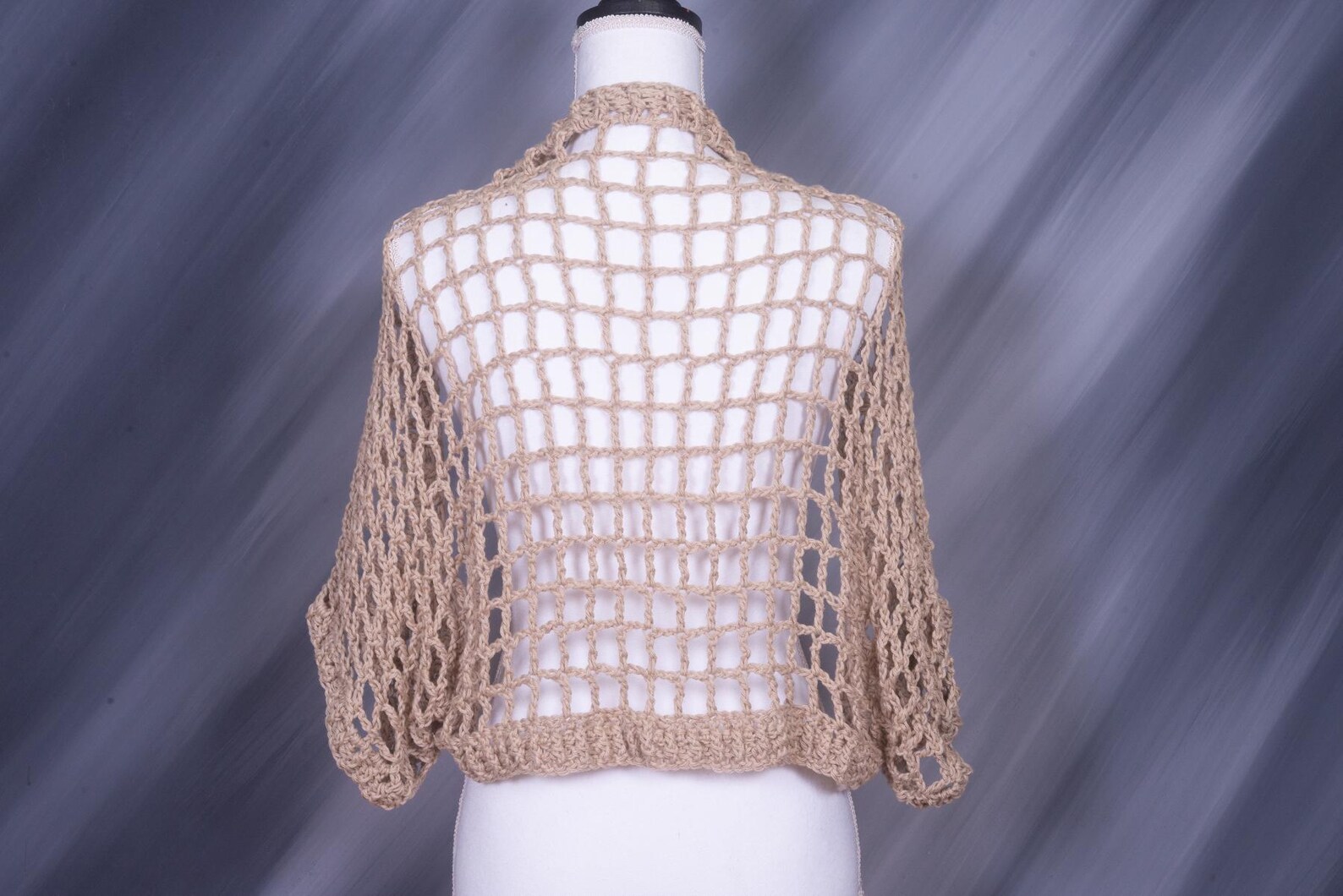 Crocheted Mesh Cocoon Cover Up/shawl/shrug - Size M/L - 5 Colors ...