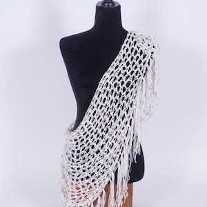Crocheted Fringe Sarong Wrap – Bamboo Beach Cover-up | 7 Colors ...