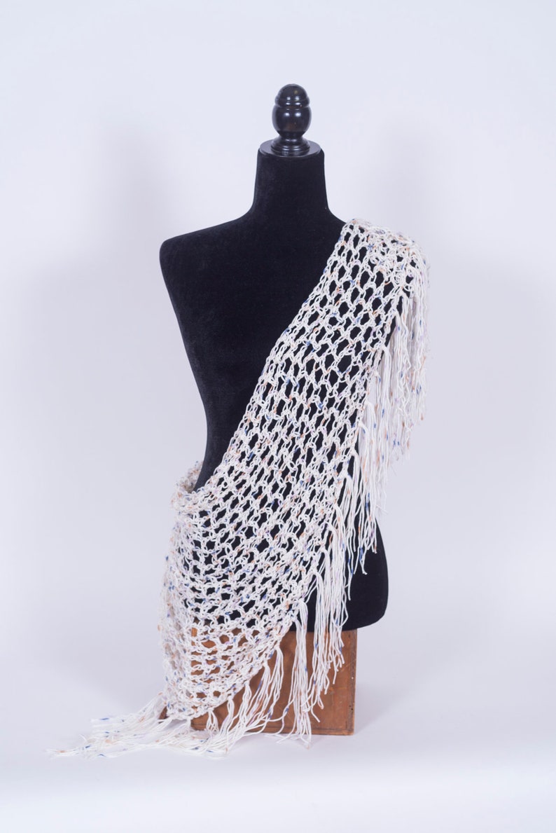 Crocheted Fringe Sarong Wrap – Bamboo Beach Cover-up | 7 Colors ...