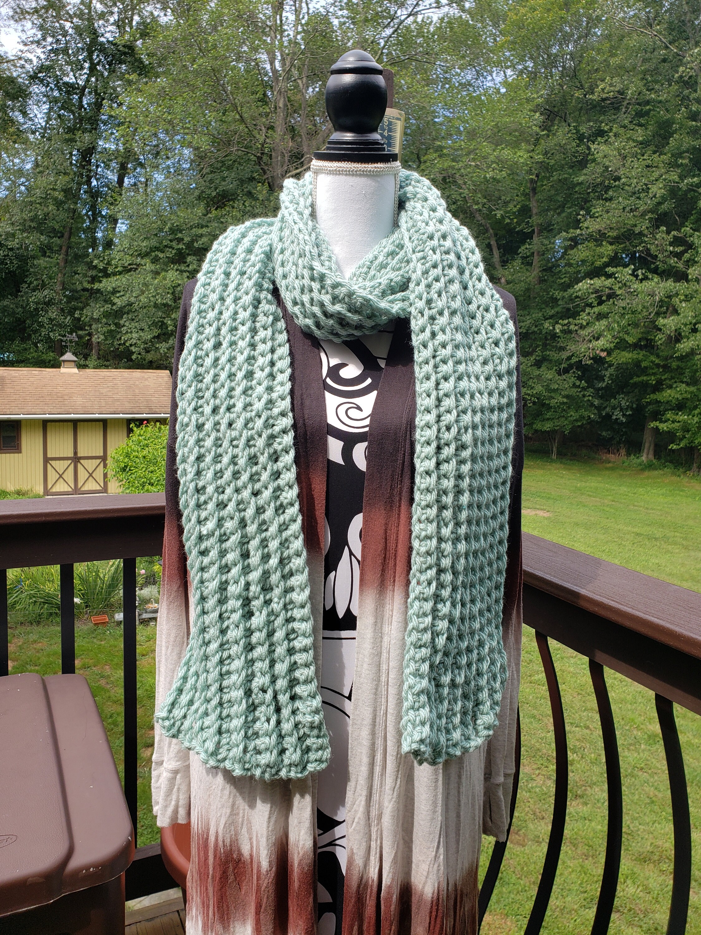 Crocheted Chunky Ribbed Scarf in a Wool Blend 5 Colors - Etsy