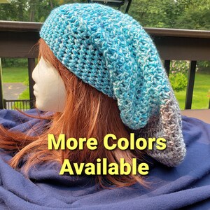 Extra Long Crochet Slouch Hat – Soft Lightweight Slouchy Beanie for ...