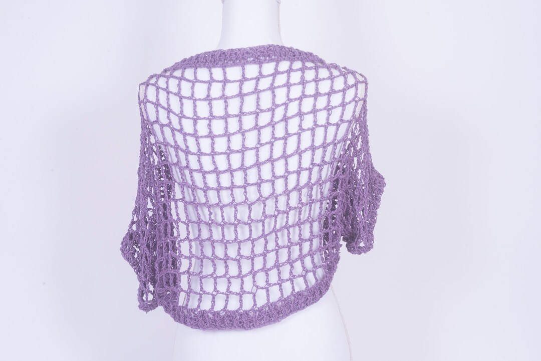 DIGITAL PATTERN ONLY***** Crocheted Summer Mesh Cocoon Shrug/shawl/wrap ...