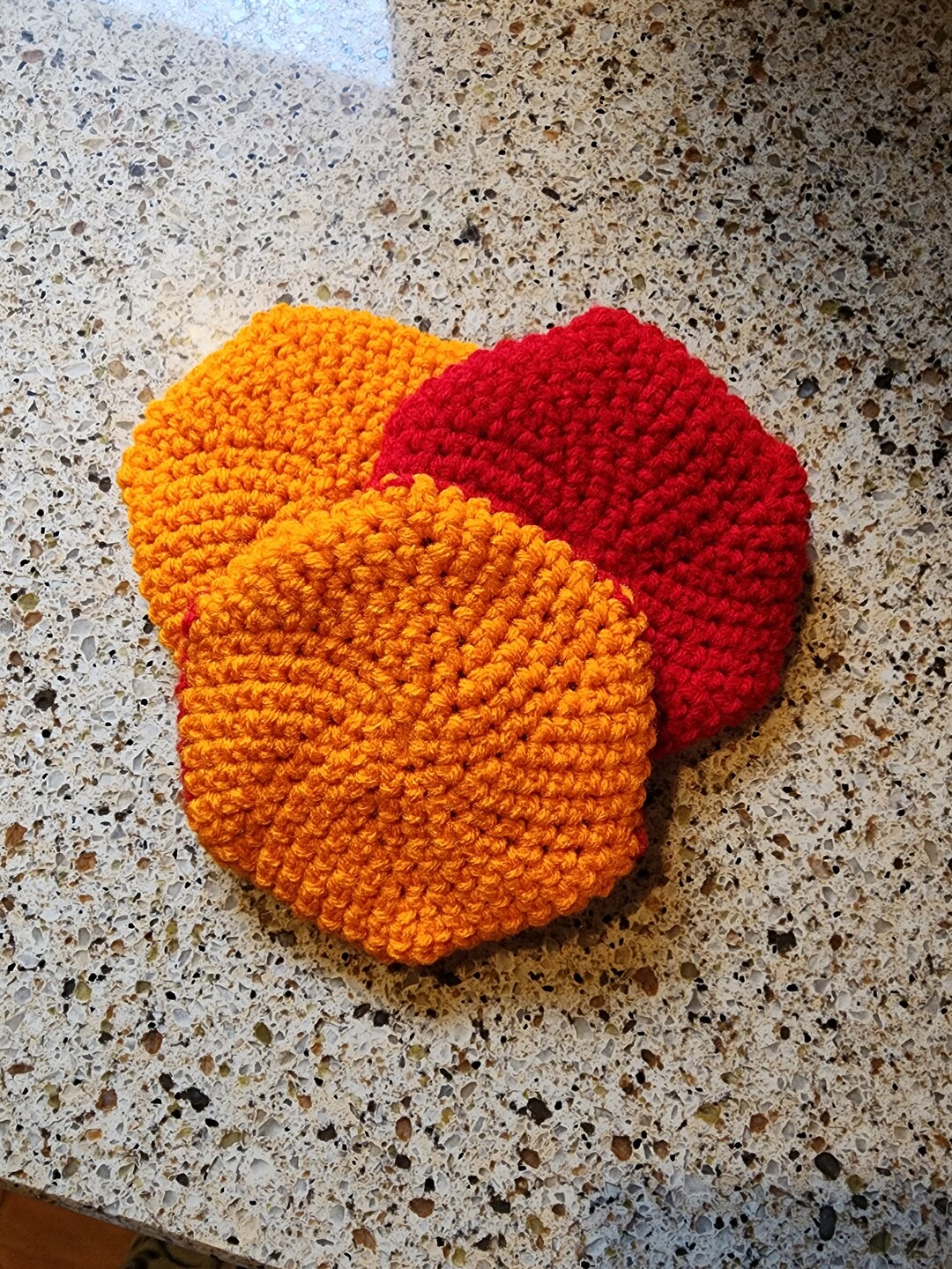 Scrap Yarn Crocheted Scrubbers /buffers Set of 3 - Multiple Colors ...