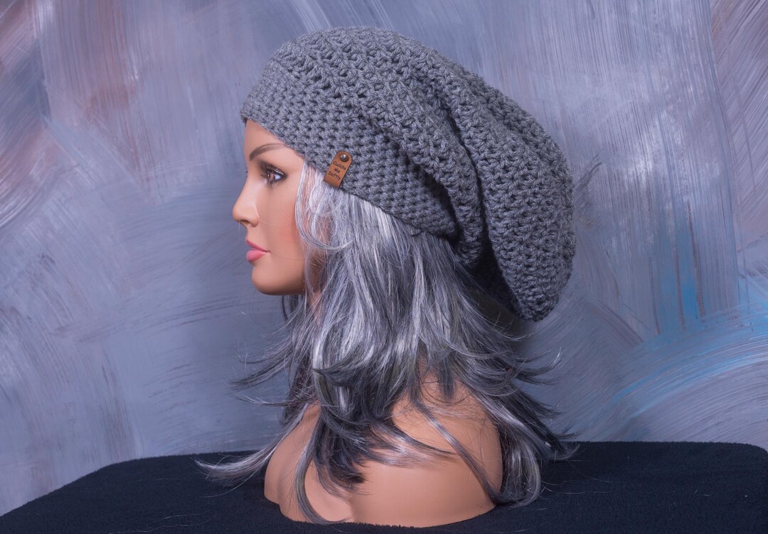 Extra Long Crocheted Slouch Hat for Teens and Adults - 11 Colors ...