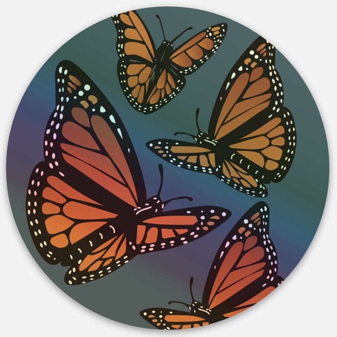 Holographic Monarch Migration Sticker - Etsy