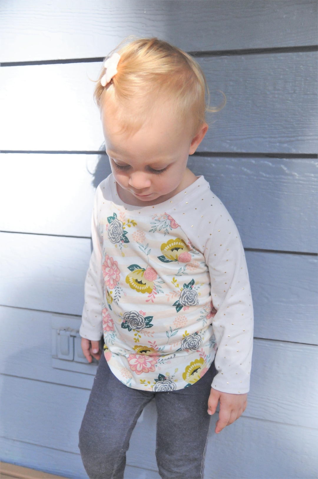 Floral Shirt, Raglan Shirt, Girls Long-sleeve, Floral Outfit, Toddler ...