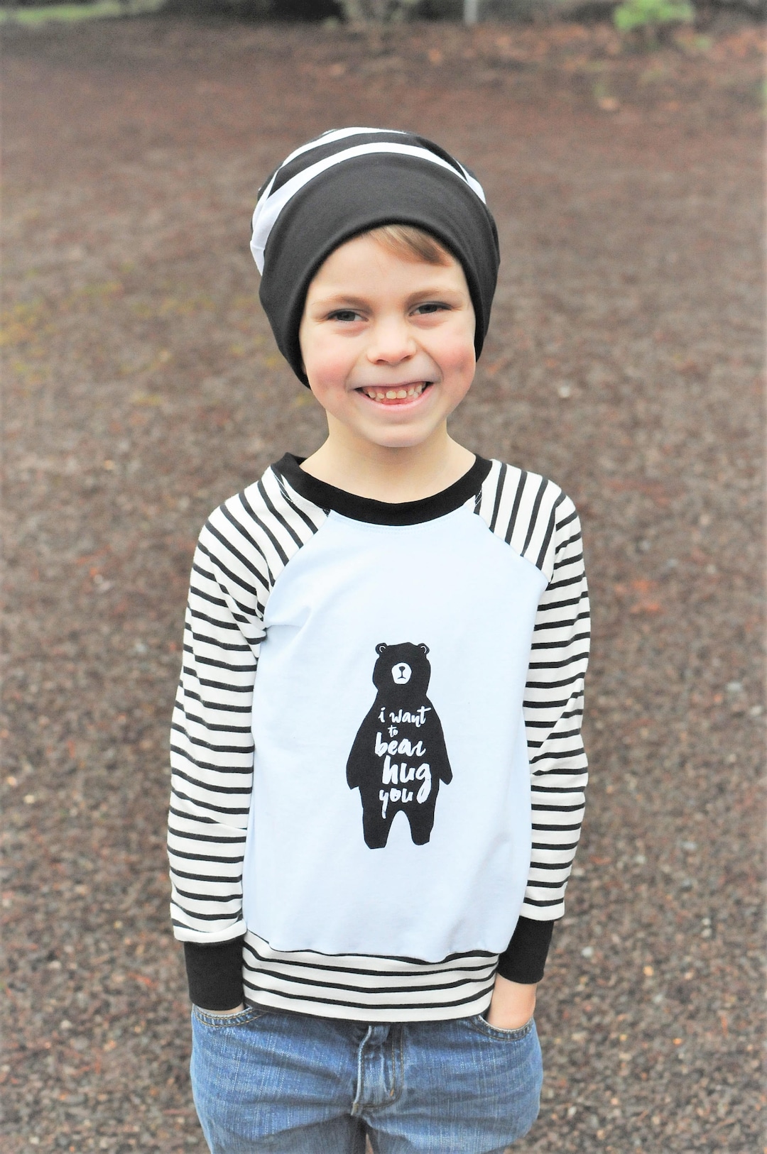 Boys Graphic Tee Boys Sweater Bear Hug Outfit Baby Boy - Etsy