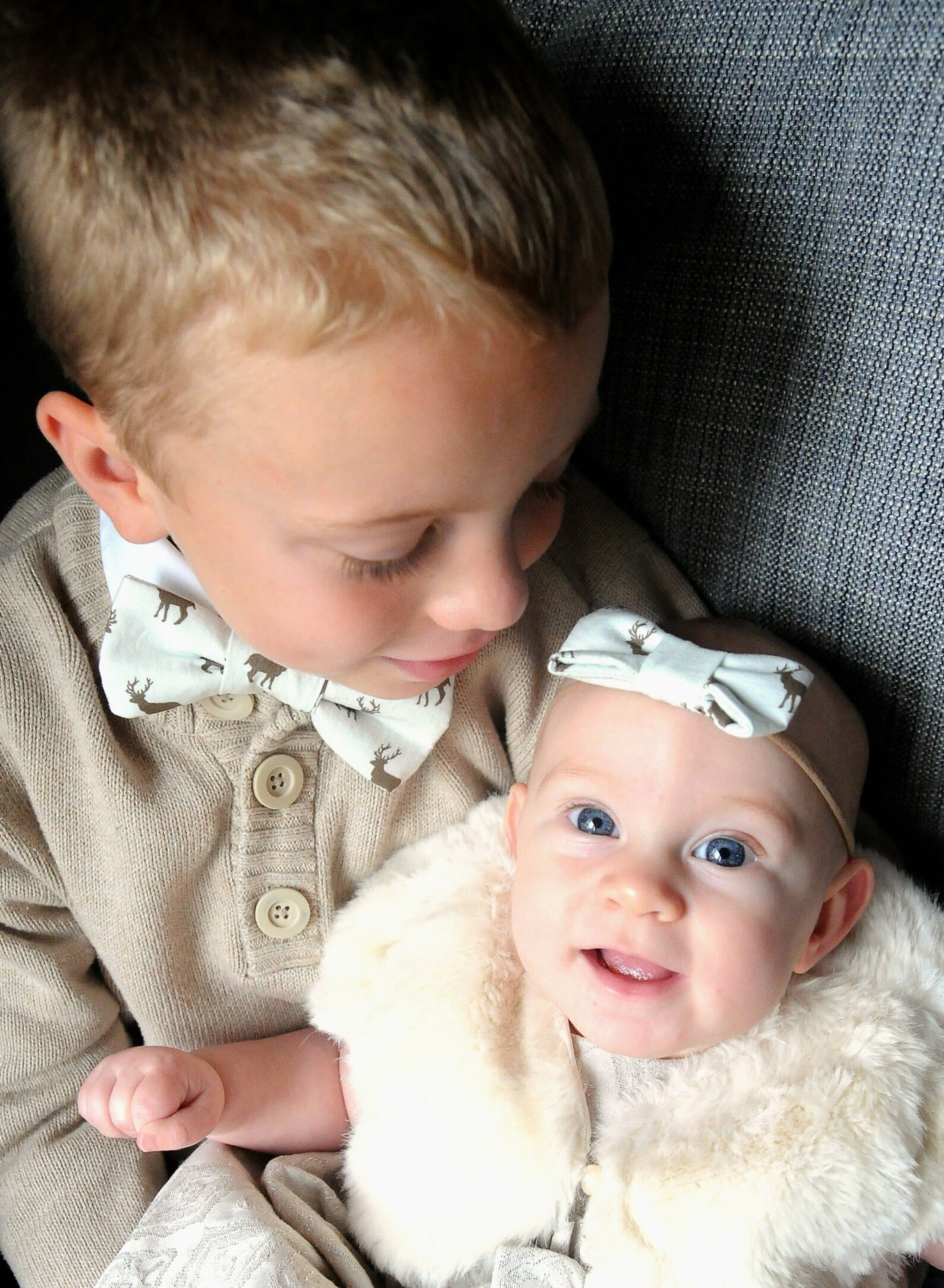 Polka Dot Holiday Bowties and Hair Bows Brother/sister - Etsy