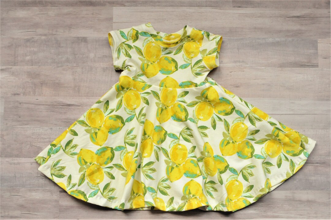 Lemon Dress, Lemon Baby Outfit, Baby Dress, Summer Baby, Twirl Dress ...