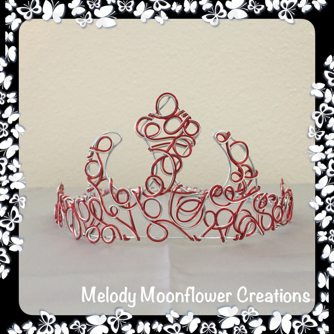 Red and silver swirled wire crown renaissance cosplay | Etsy