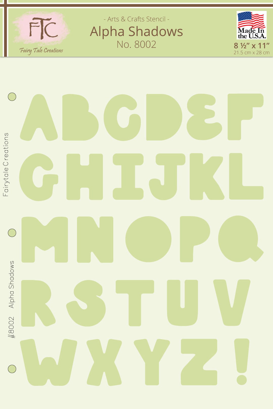 Alpha Shadows Alphabet Stencil, 8-1/2" X 11" - Etsy