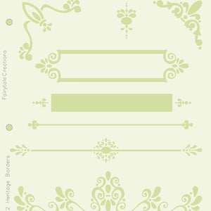 Heritage Borders Stencil 8-1/2 X 11 | Etsy