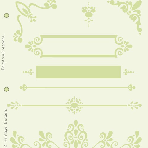 Heritage Borders Stencil 8-1/2 X 11 - Etsy