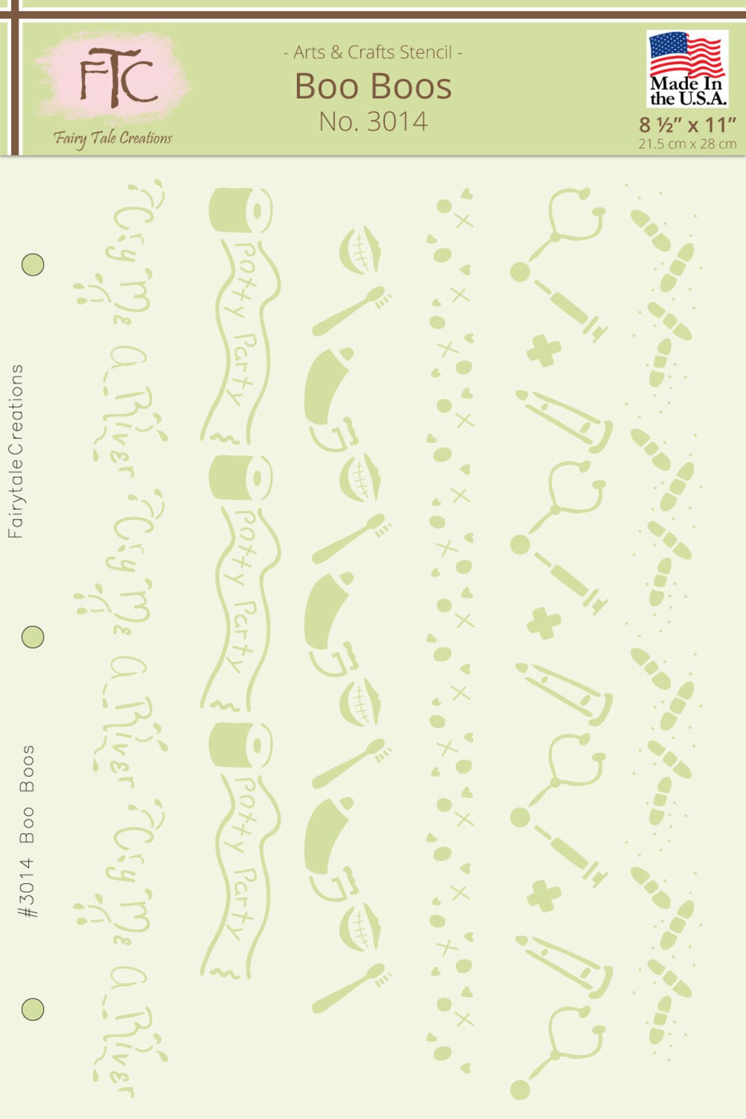 Boo Boos Stencil, 8-1/2" X 11" - Etsy