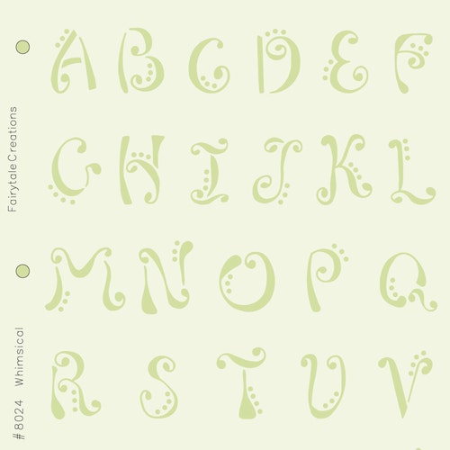 Whimsical Alphabet Stencil 8-1/2 X 11 - Etsy