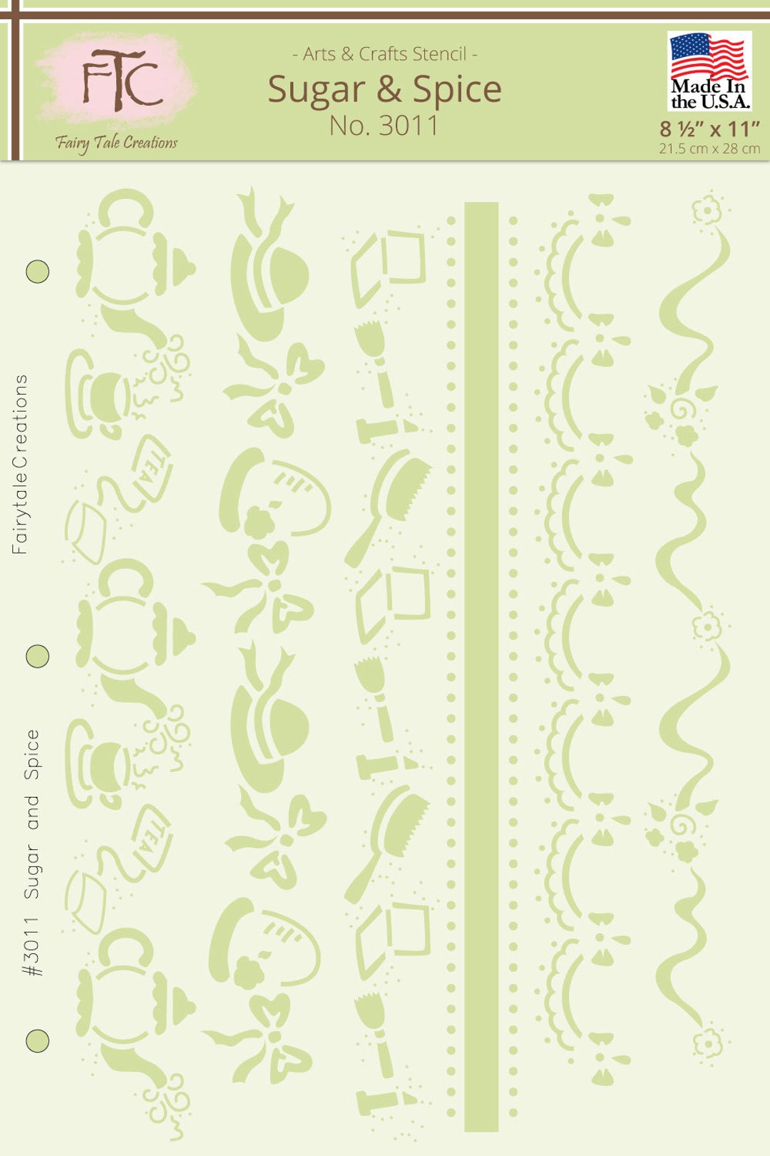 Sugar & Spice Stencil, 8-1/2" X 11" - Etsy