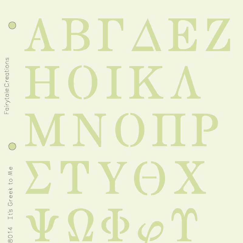 Greek Letter Stencils - Etsy