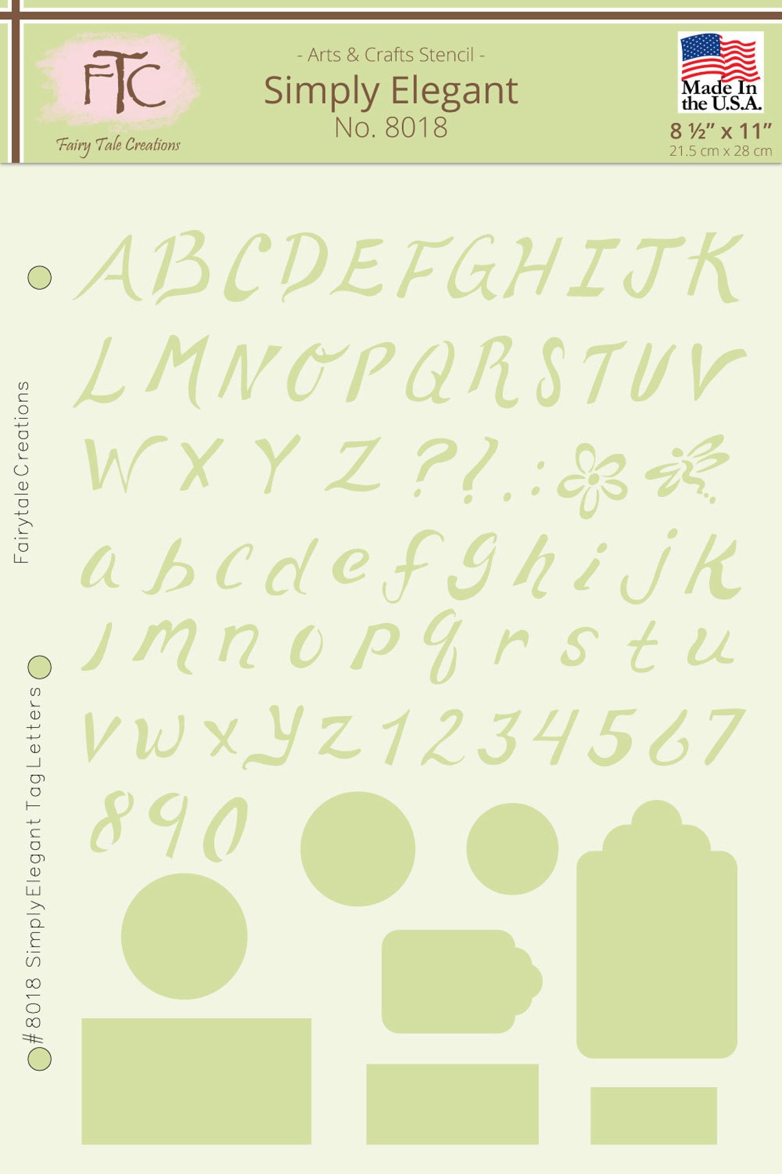 Simply Elegant Alphabet & Numbers Stencil, 8-1/2" X 11" - Etsy