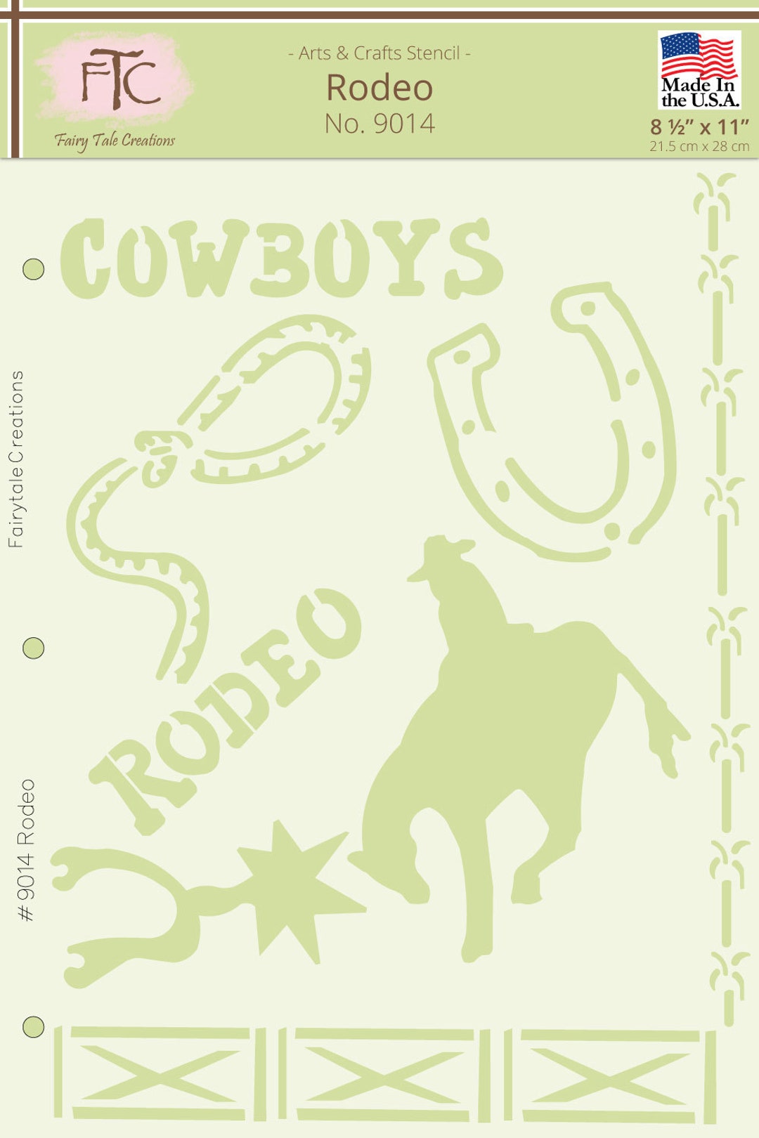 Rodeo Stencil, 8-1/2" X 11" - Etsy