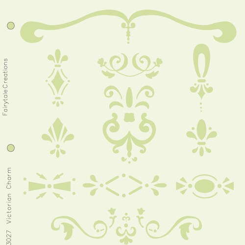 Heritage Borders Stencil 8-1/2 X 11 - Etsy
