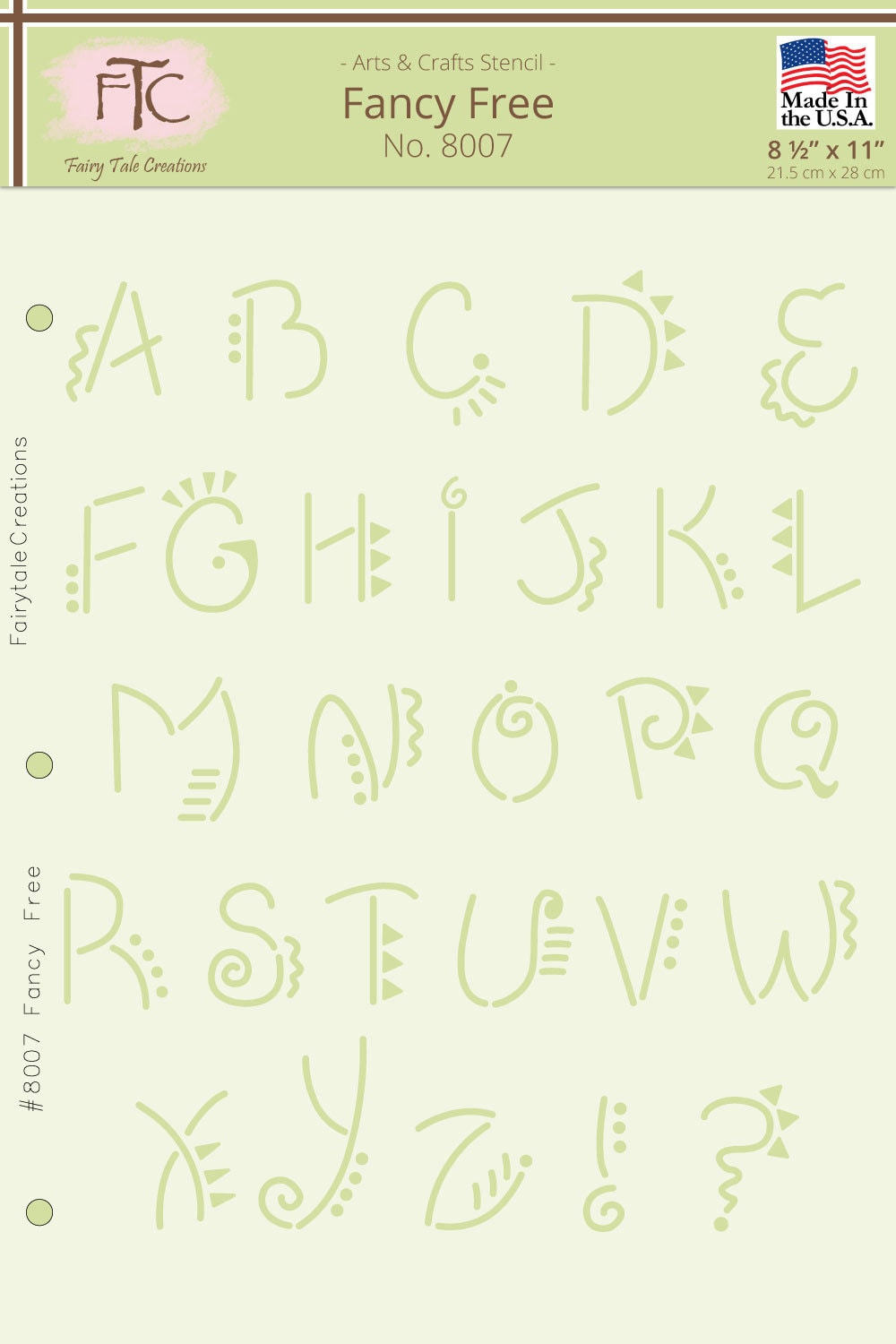 Fancy Free Alphabet Stencil, 8-1/2" X 11" - Etsy