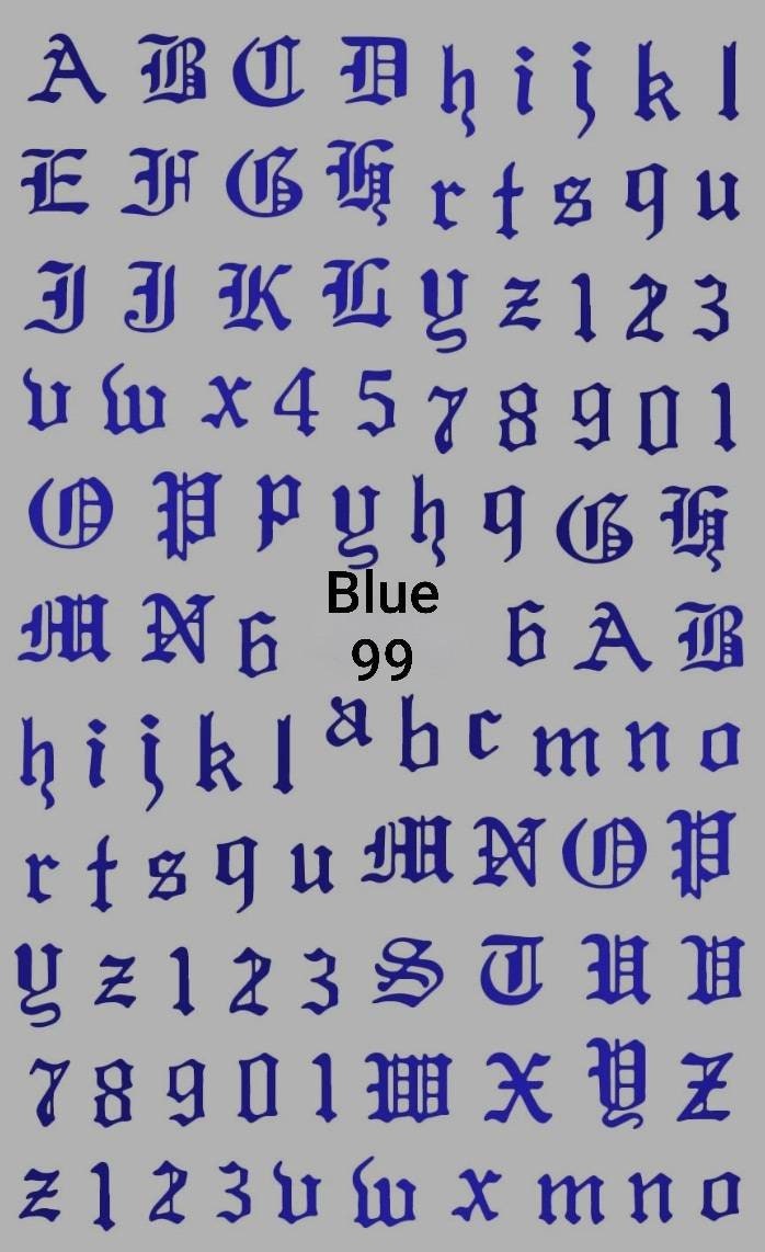 Nail Stickers Nail Designs Letters DIY Nails Custom | Etsy