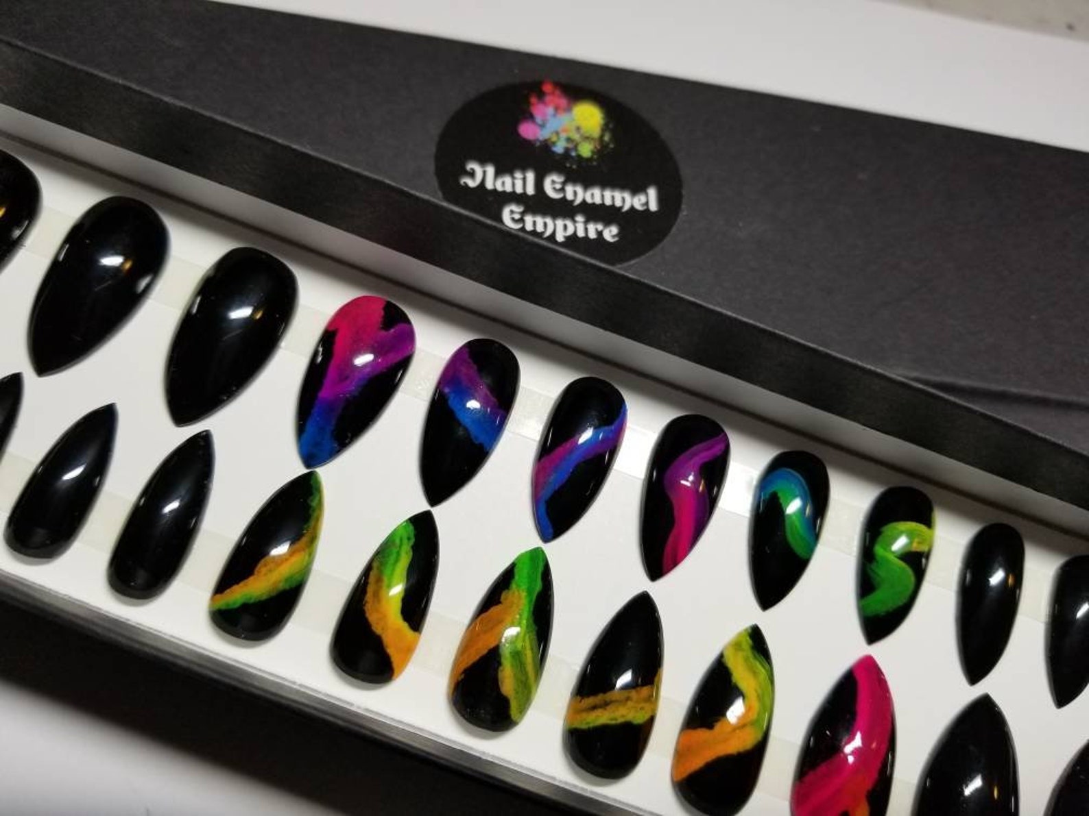 Neon Smoke Nails Smoke Nails Neon Neon Nails Nails | Etsy