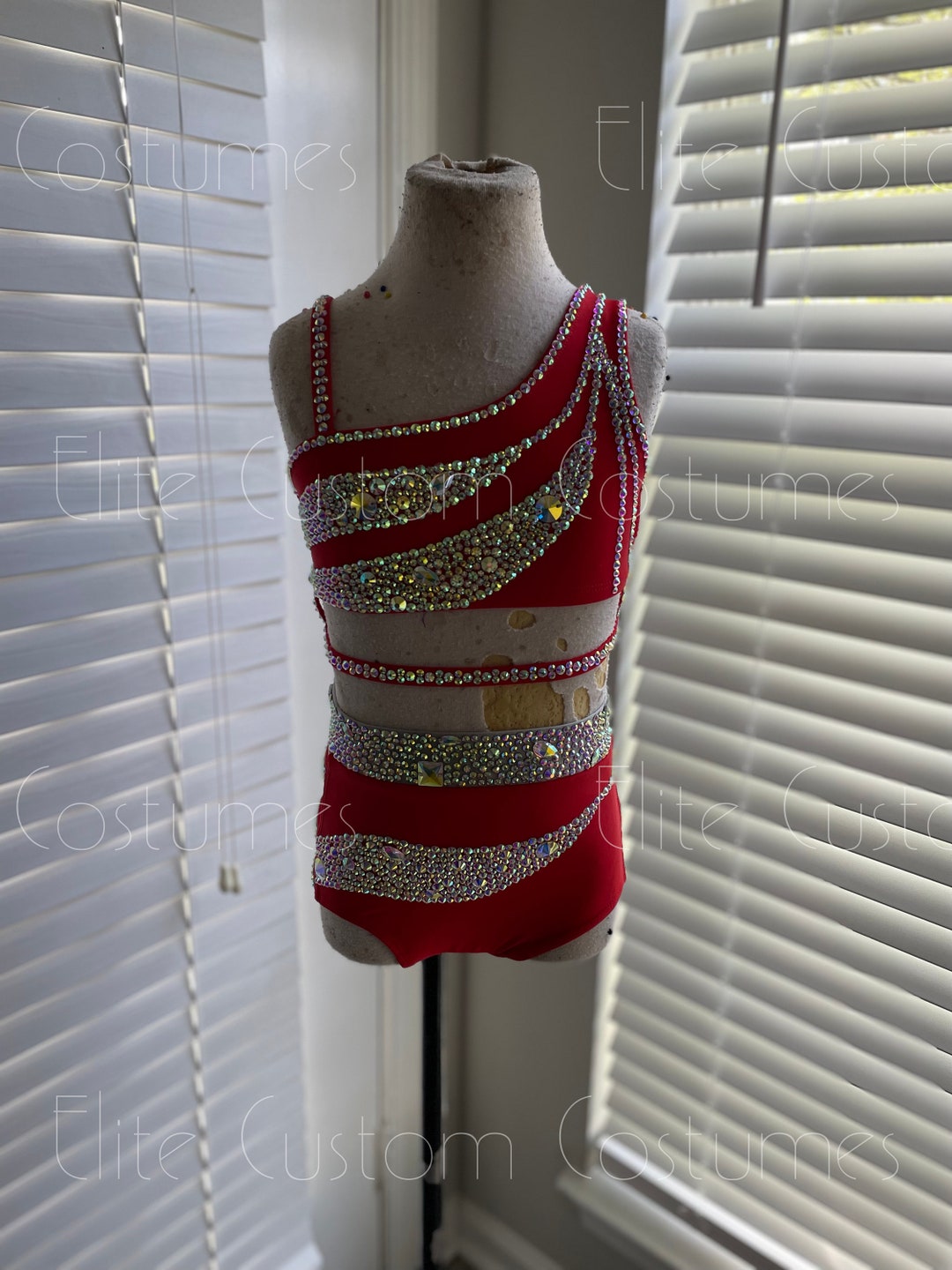 Custom Dance Costume Red Sassy Jazz Musical Theater 2 Pc. - Etsy