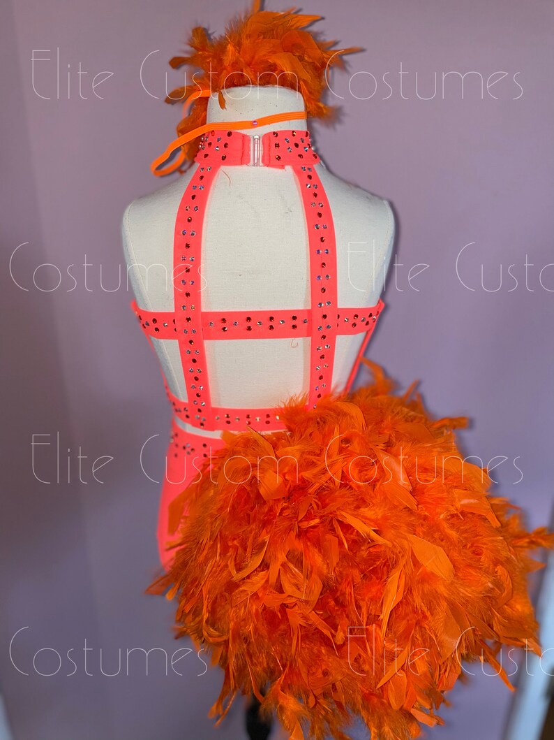 Custom Dance Costume Sassy Jazz Musical Theater Neon Orange 2 - Etsy
