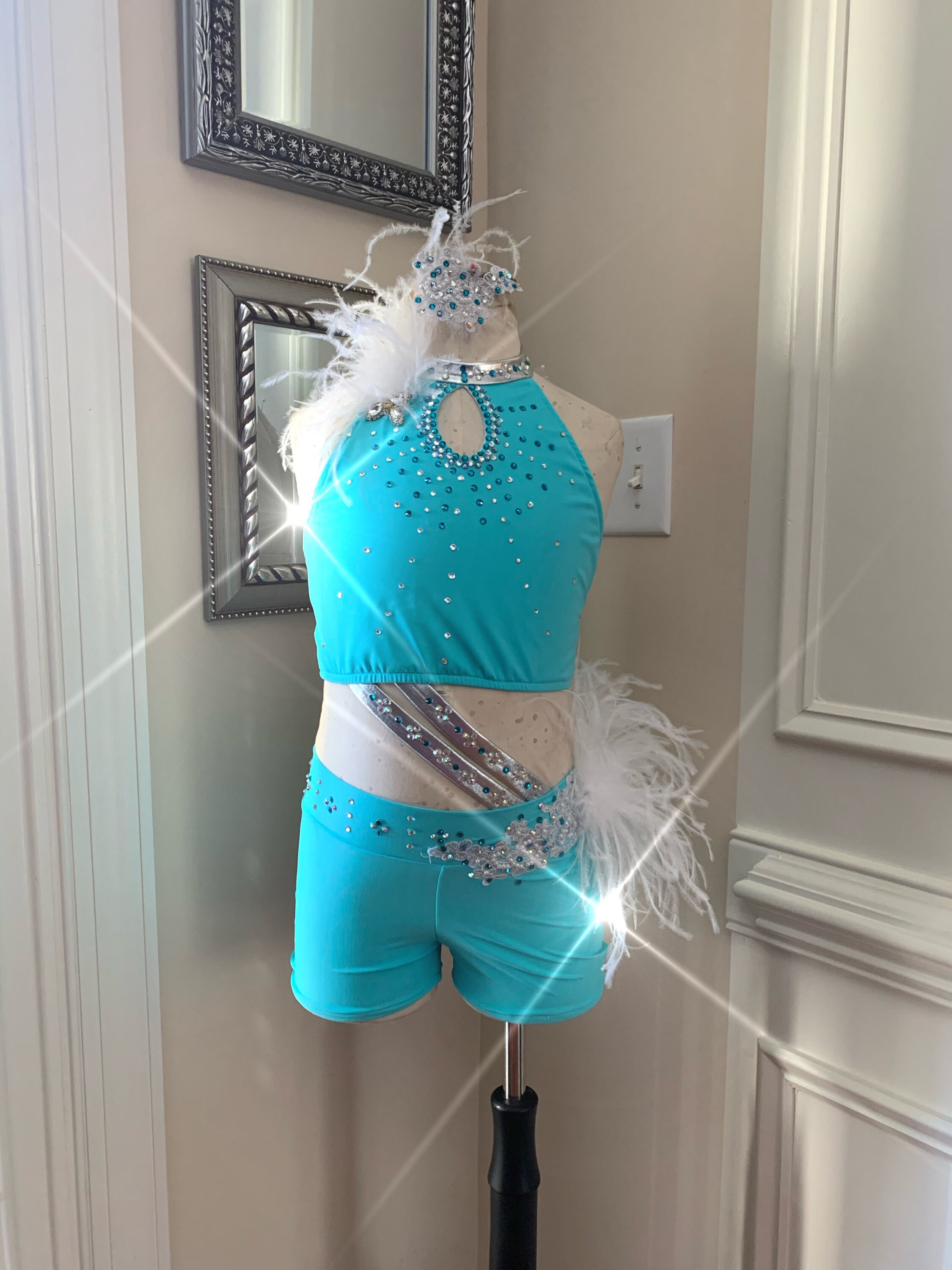 Custom Dance Costumes Musical Theater Jazz with Ostrich | Etsy