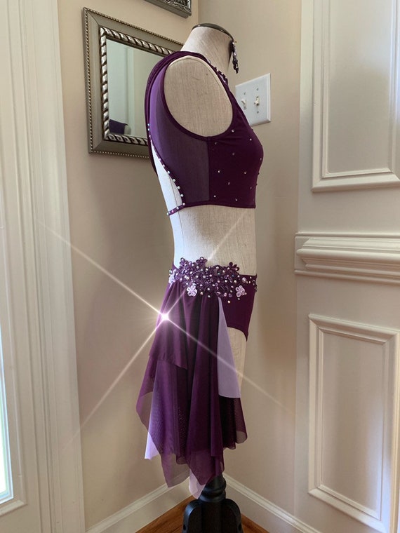 Custom Dance Costume--Jazz Contemporary Lyrical 2 PC set with back ...