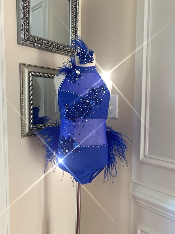 Custom Dance Costume with Feathers Jazz Musical Theater Tap — Elite ...