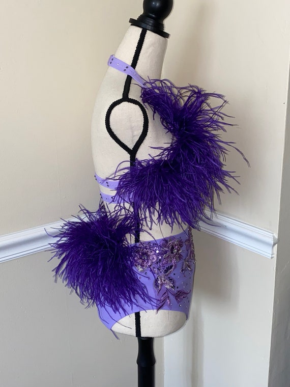 Custom Dance Costume Jazz Musical Theater with Feathers — Elite Custom ...