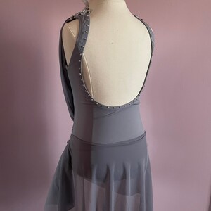 Custom Dance Costume Lyrical Contemporary Gray Leotard With - Etsy