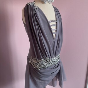 Custom Dance Costume Lyrical Contemporary Gray Leotard With - Etsy