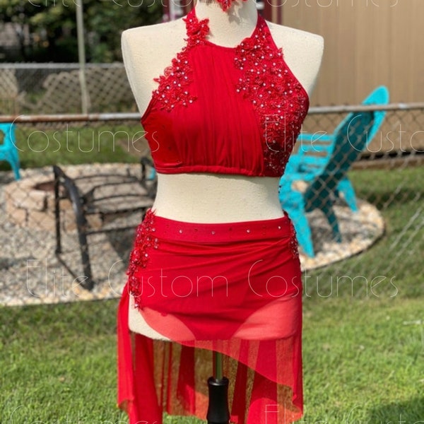 Mesh Dance Costume With Skirt - Etsy