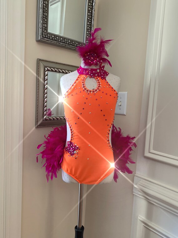 Custom Dance Costume Jazz Musical Theater with feathers — Elite Custom ...