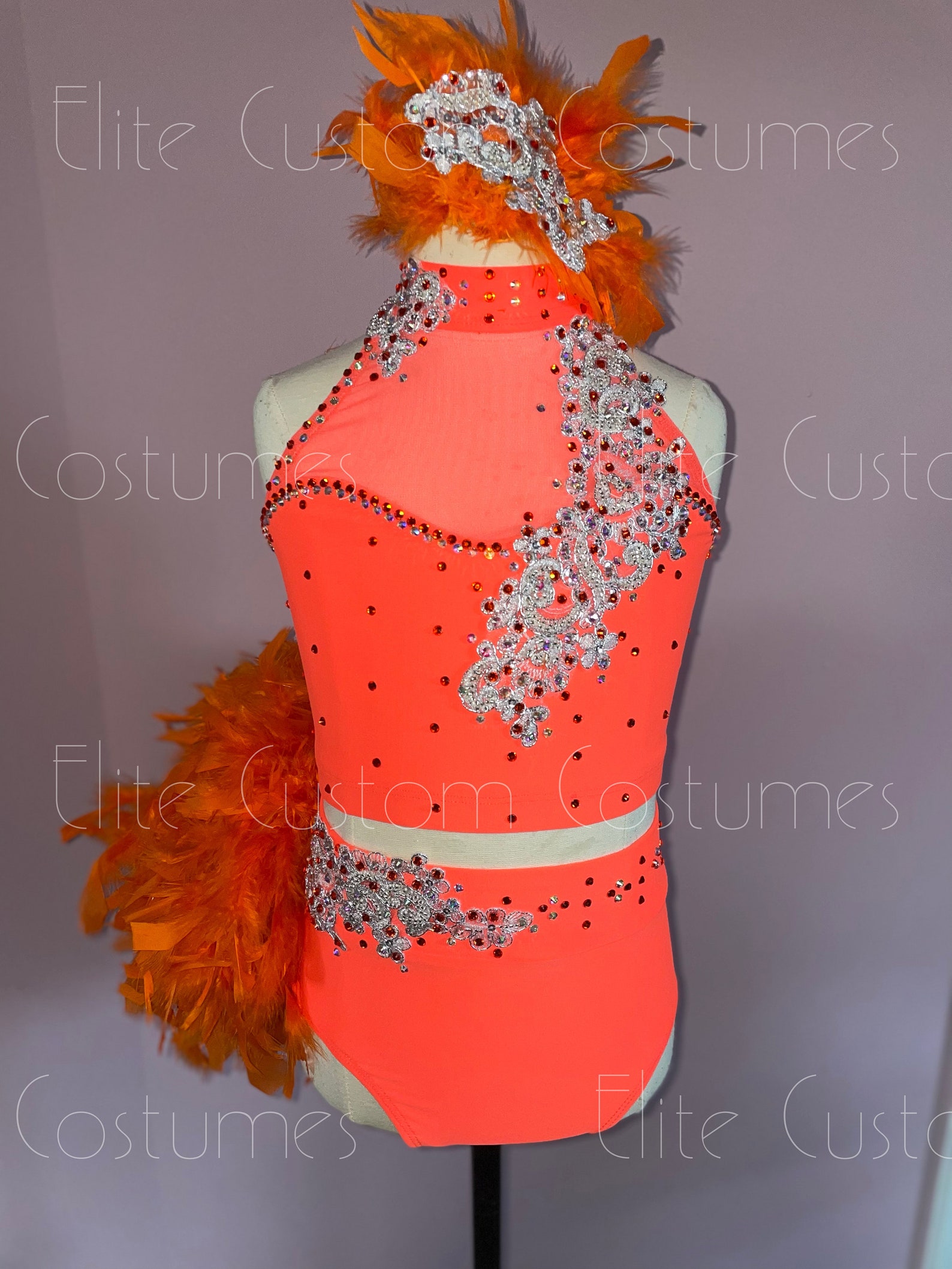 Custom Dance Costume Sassy Jazz Musical Theater Neon Orange 2 - Etsy