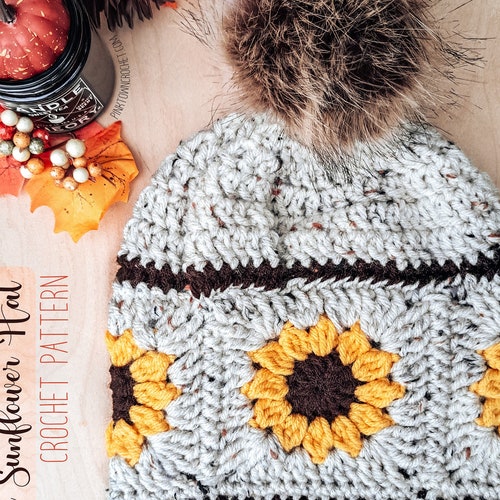 Rustic Sunflower Hat Crochet Pattern Sunflower Crochet - Etsy