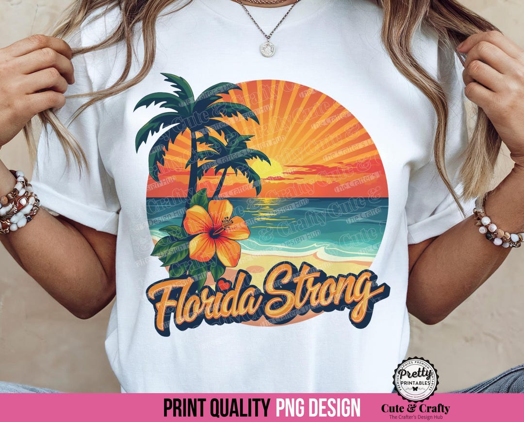 Florida Strong PNG Sublimation Design: Florida Hurricane Shirt Design ...