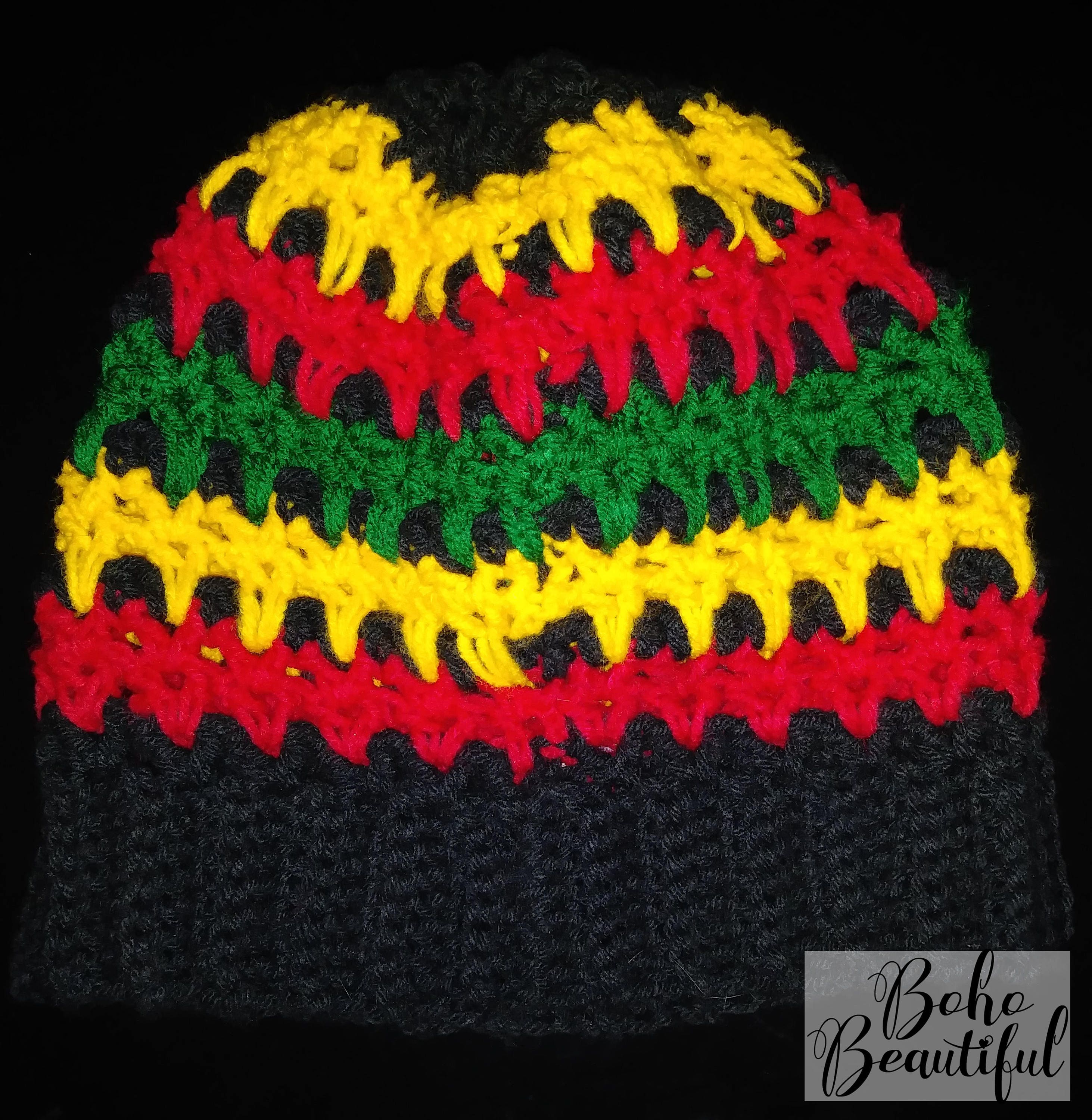 Rasta Slouchy Hat Crochet Pattern Dreadlock Hat Rasta - Etsy