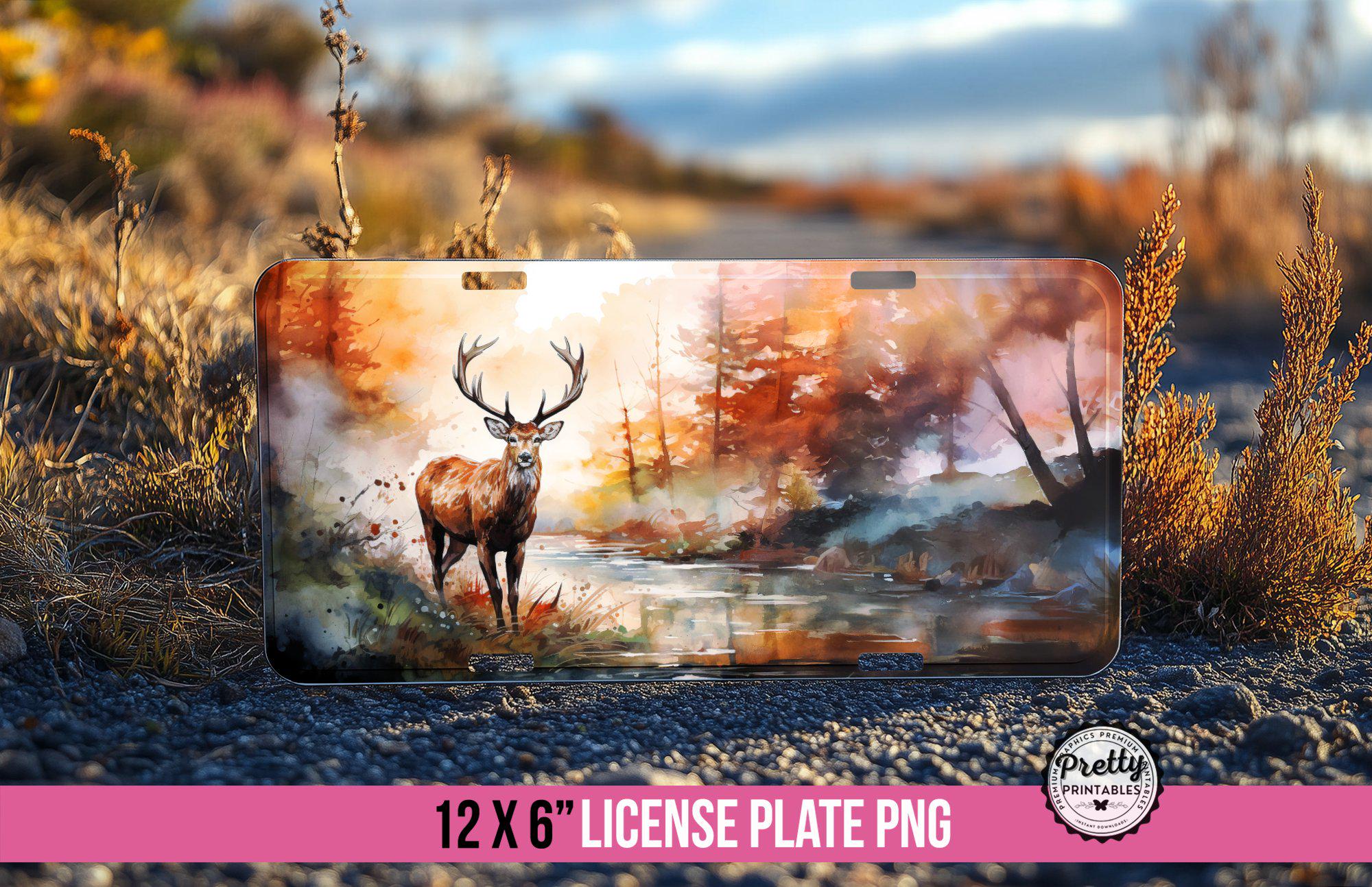 Deer License Plate PNG: Plate Sublimation, Hunting Sublimation, Custom ...